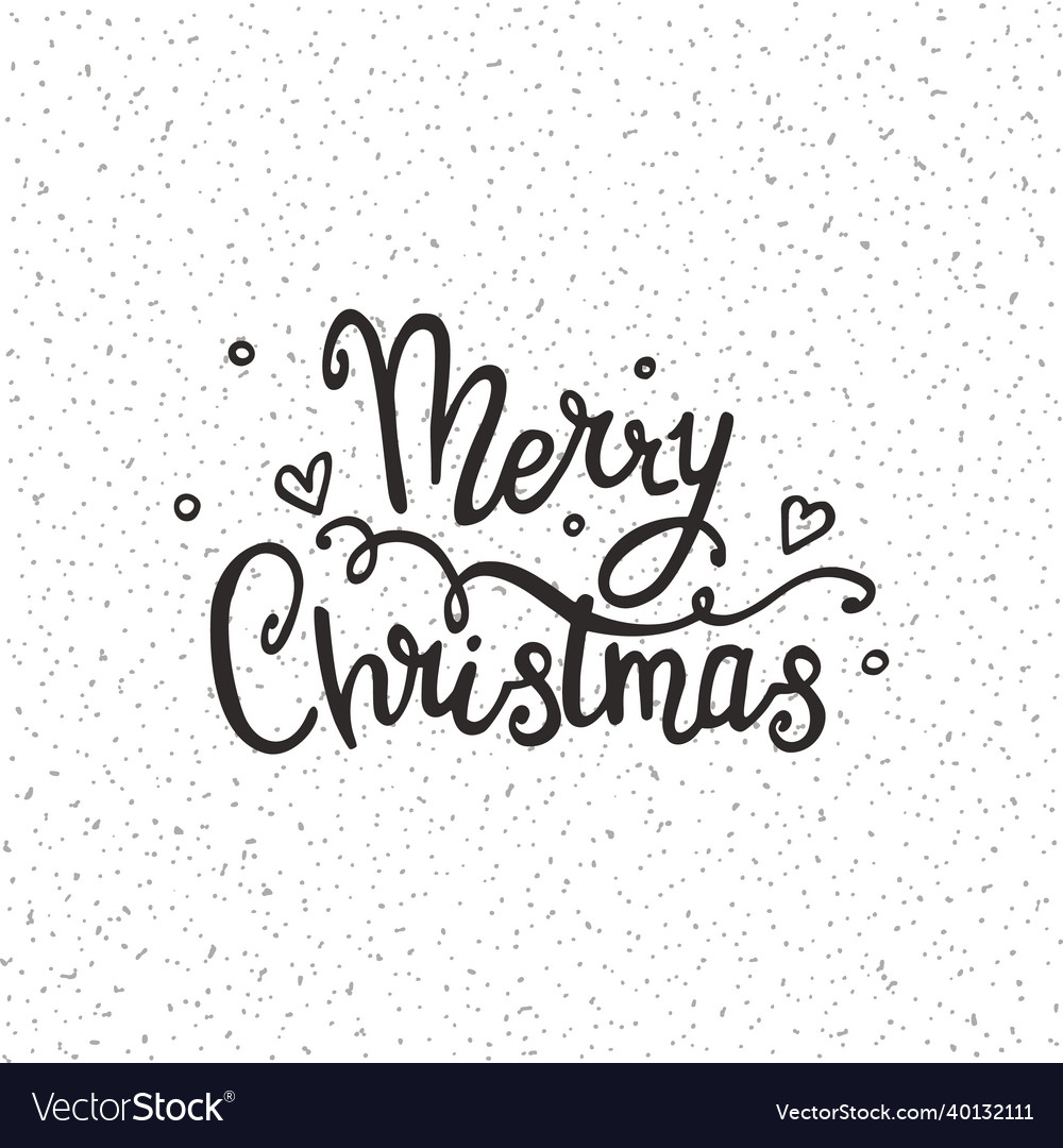 Merry christmas handwritten lettering Royalty Free Vector
