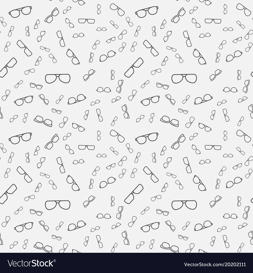 Minimal eyeglasses seamless pattern Royalty Free Vector
