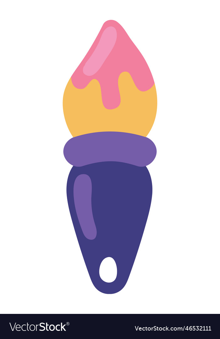 Paintbrush design and creativity Royalty Free Vector Image