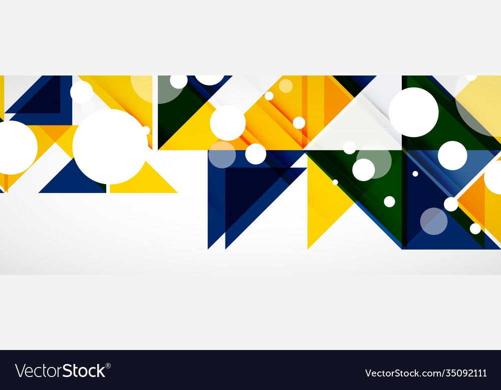 Set triangle geometric backgrounds Royalty Free Vector Image