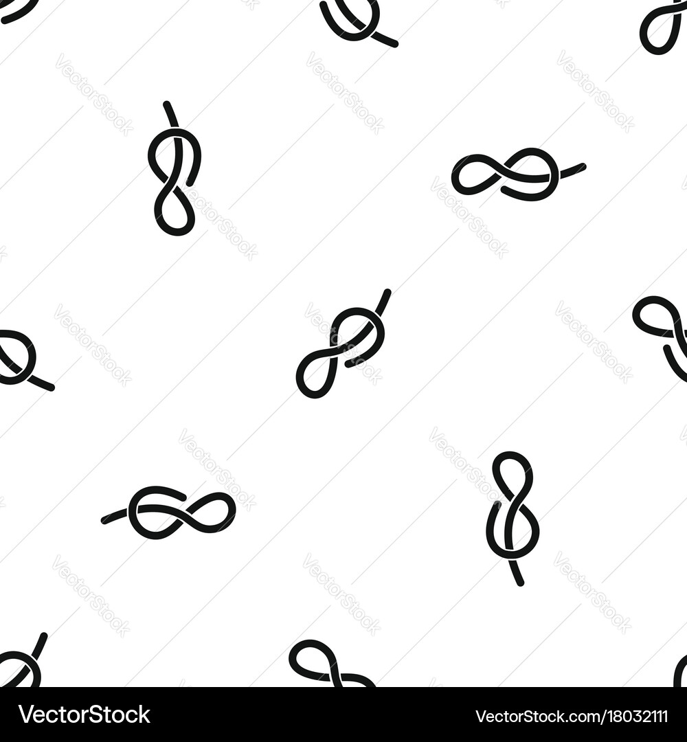Ship rope pattern seamless black Royalty Free Vector Image
