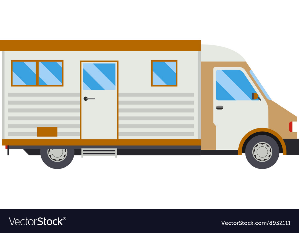 Trailer house Royalty Free Vector Image - VectorStock