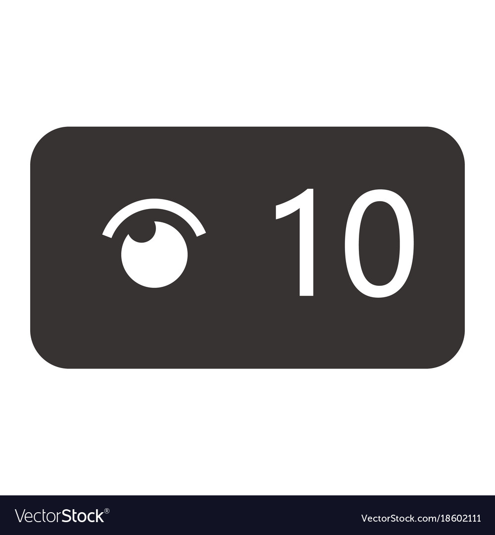 Video views counter user count live Royalty Free Vector