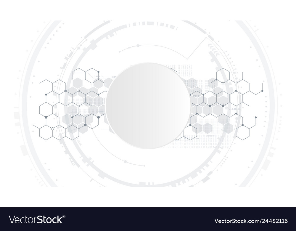 Abstract digital technology hexagonal operation Vector Image