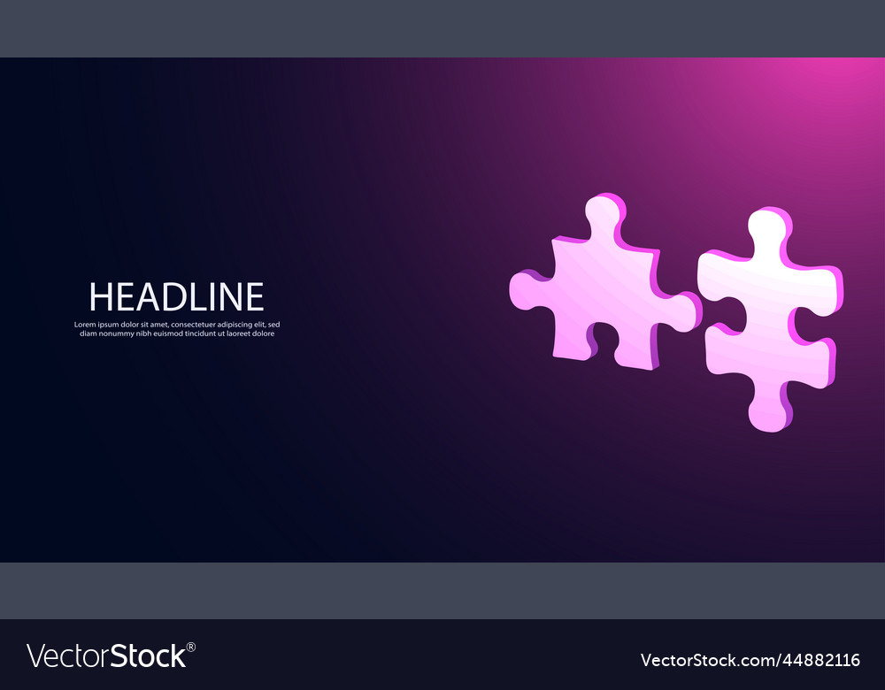 Abstract jigsaw puzzle icon on purple background Vector Image Abstract jigsaw puzzle icon on purple background Vector Image