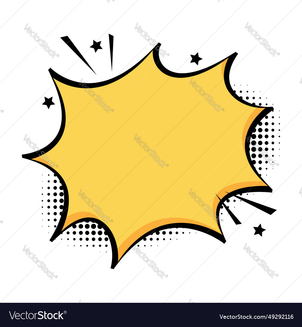 Comic text speech chat bubble explosion pop art Vector Image