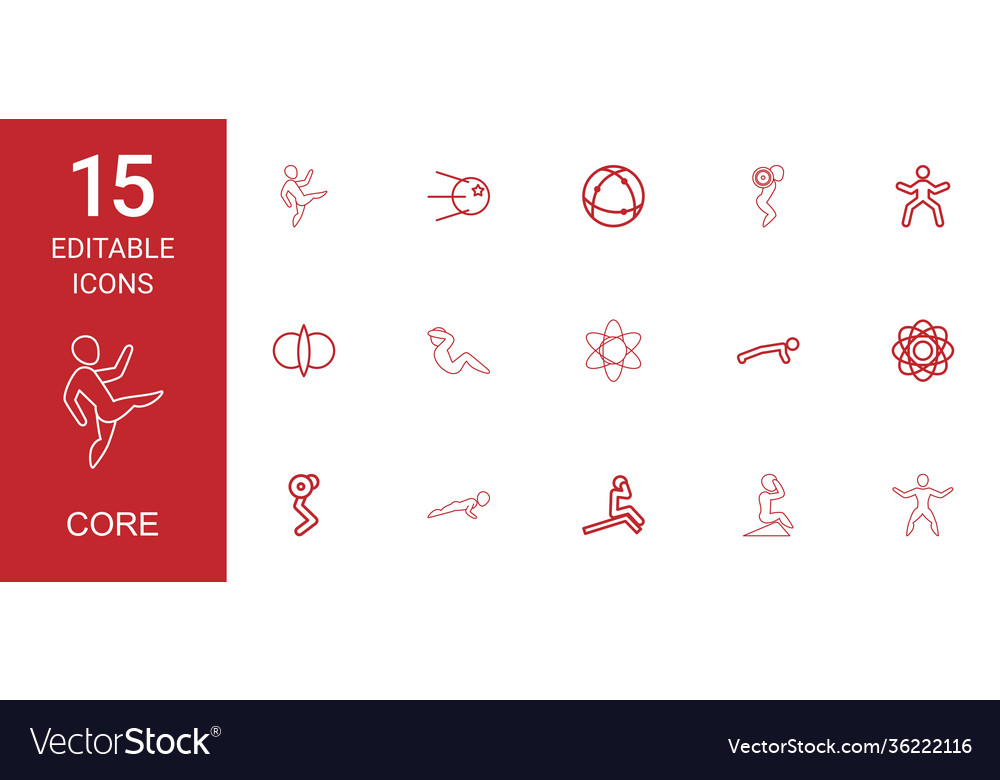 Core icons Royalty Free Vector Image - VectorStock