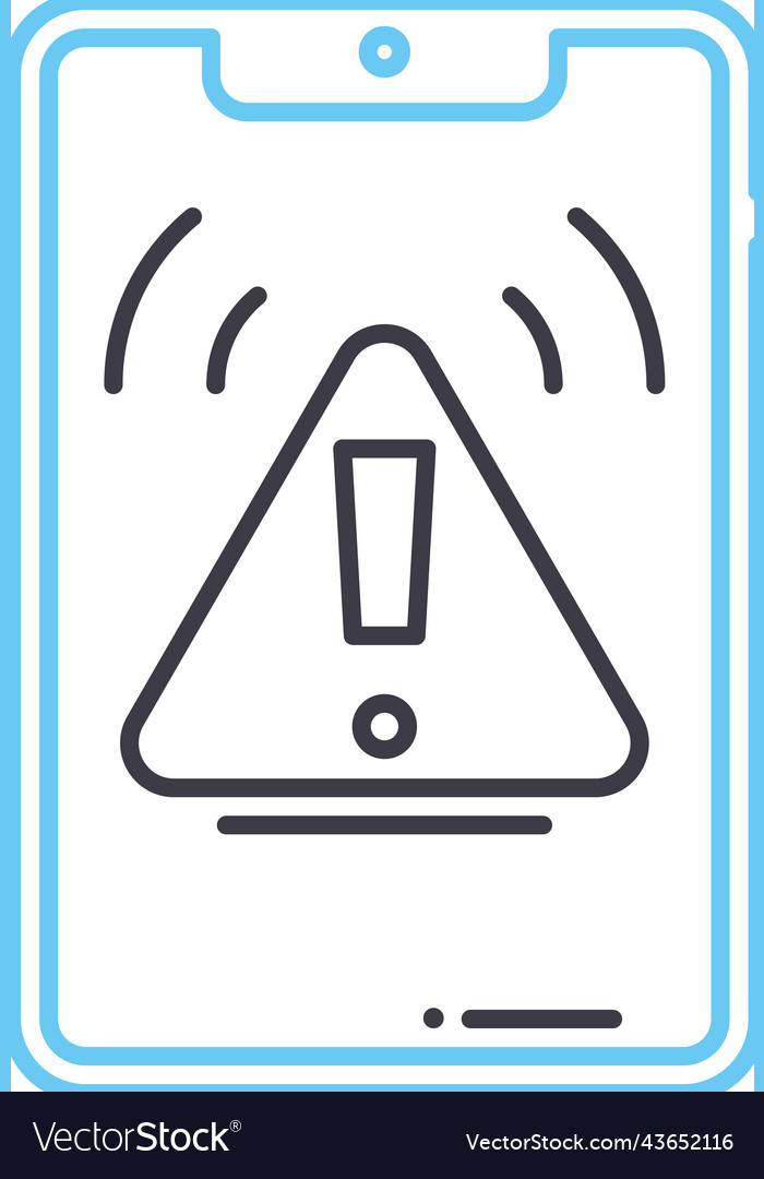 Fraud alert line icon outline symbol Royalty Free Vector Fraud alert line icon outline symbol Royalty Free Vector