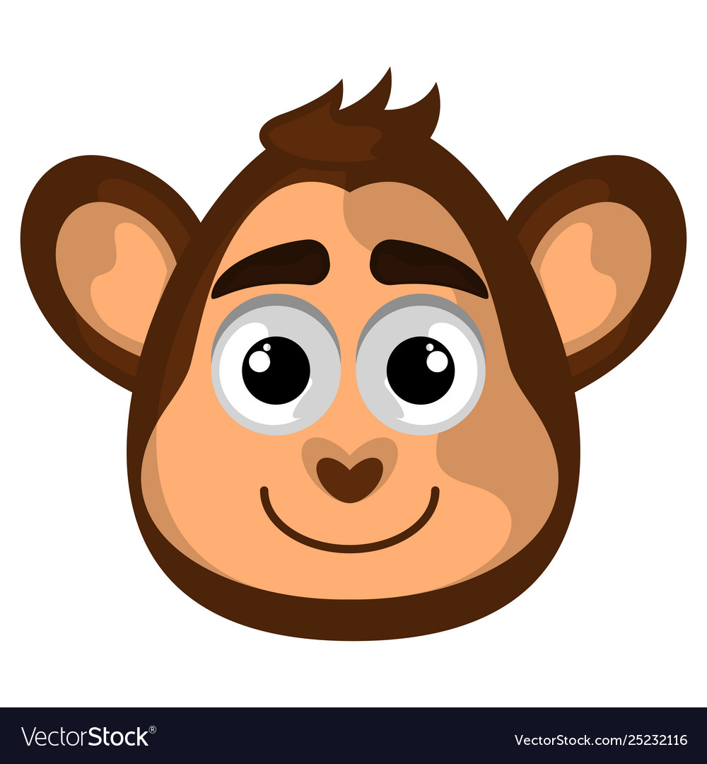 Isolated cute avatar a monkey Royalty Free Vector Image