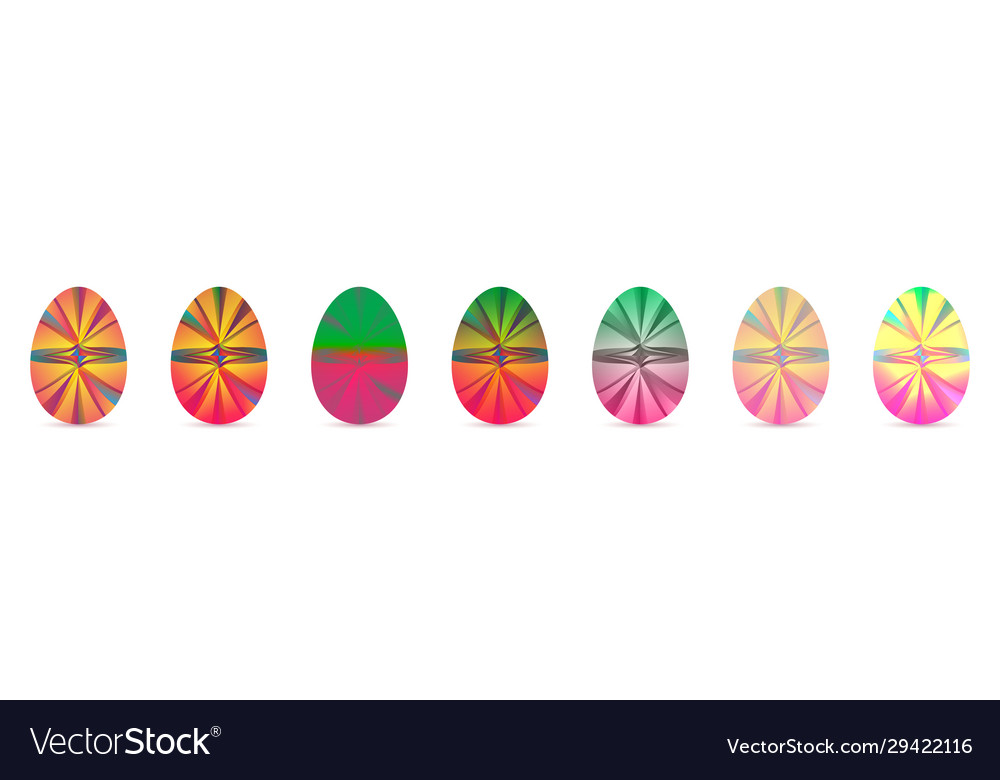Isolated easter egg on a white background set Vector Image