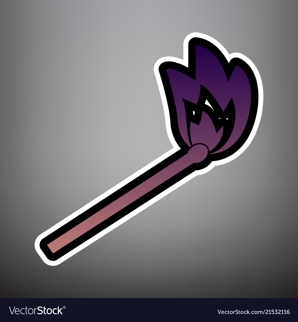 Match sign violet gradient Royalty Free Vector Image