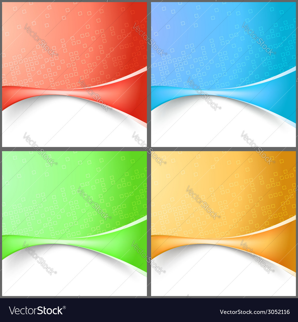 Modern abstract wave tech backgrounds collection Vector Image Modern abstract wave tech backgrounds collection Vector Image