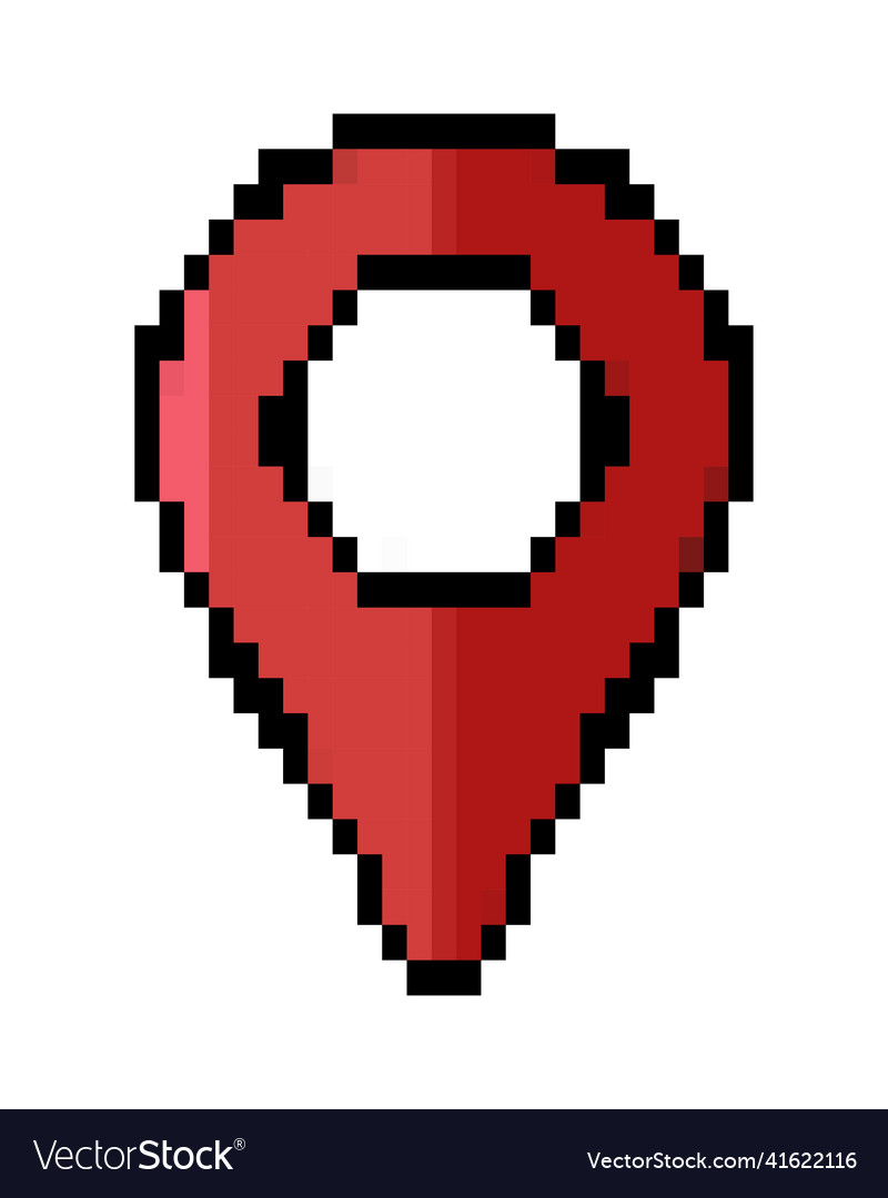 Navigation pointer pixel Royalty Free Vector Image