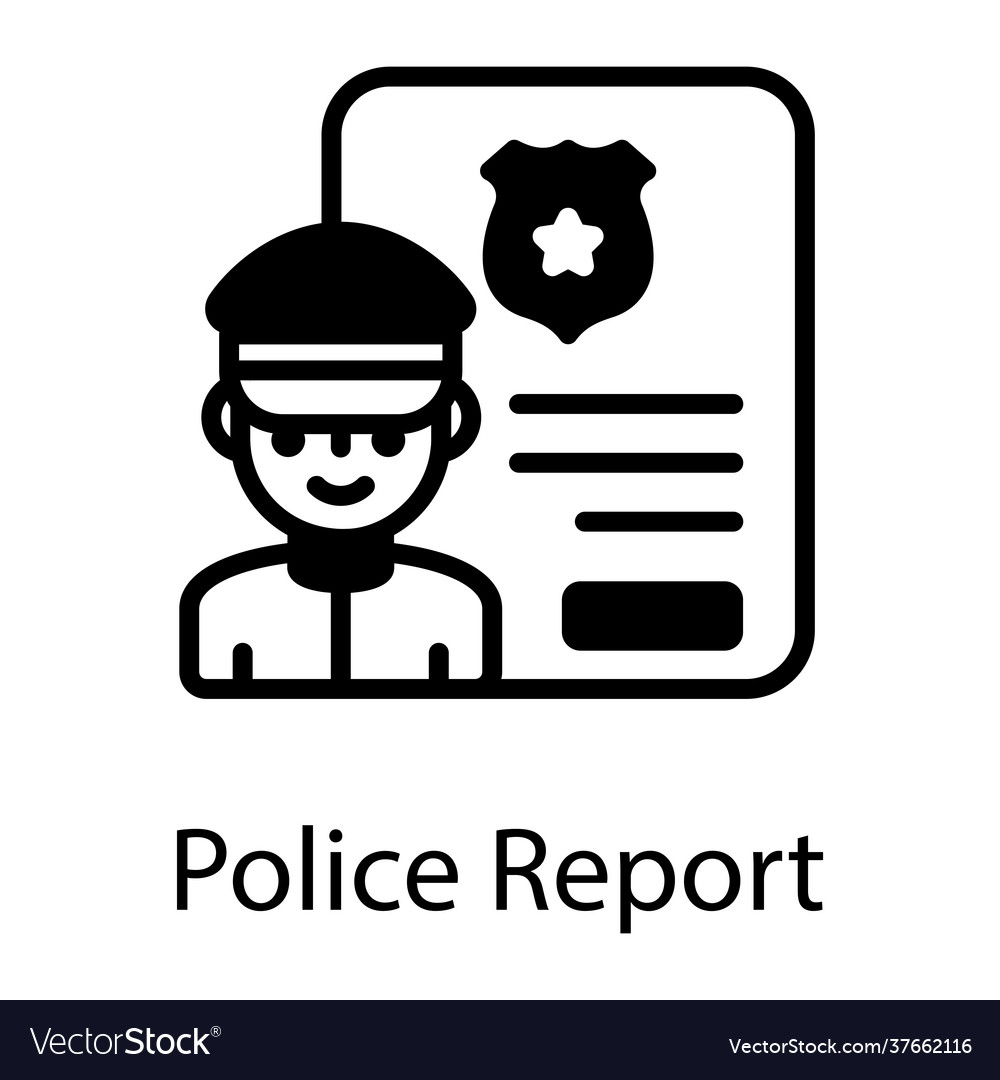 Police report Royalty Free Vector Image - VectorStock