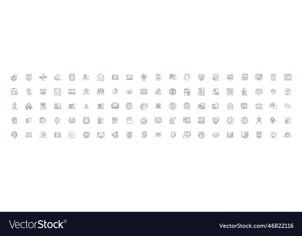 Political science line icons collection democracy Vector Image Political science line icons collection democracy Vector Image