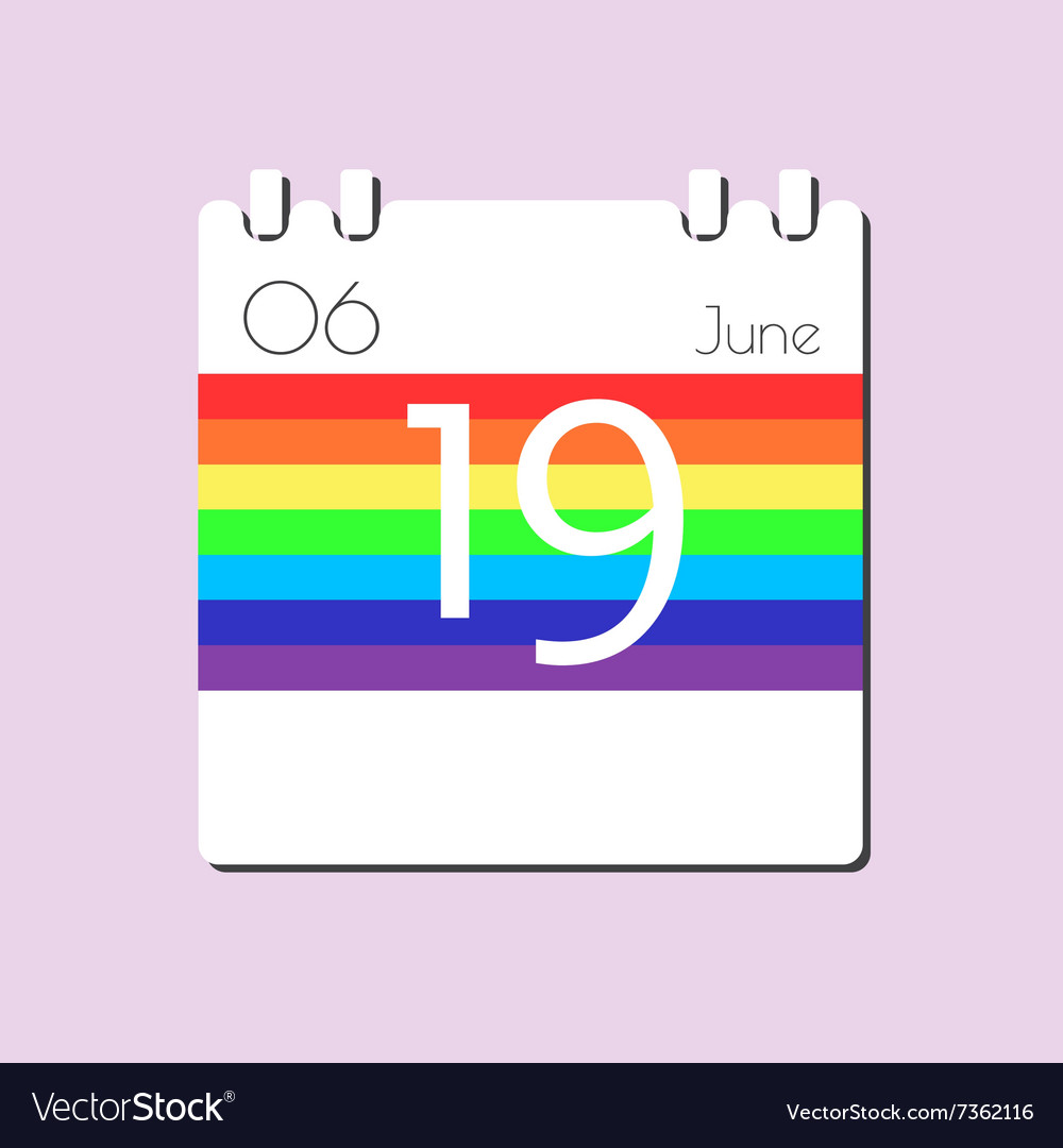 Rainbow calendar icon Royalty Free Vector Image