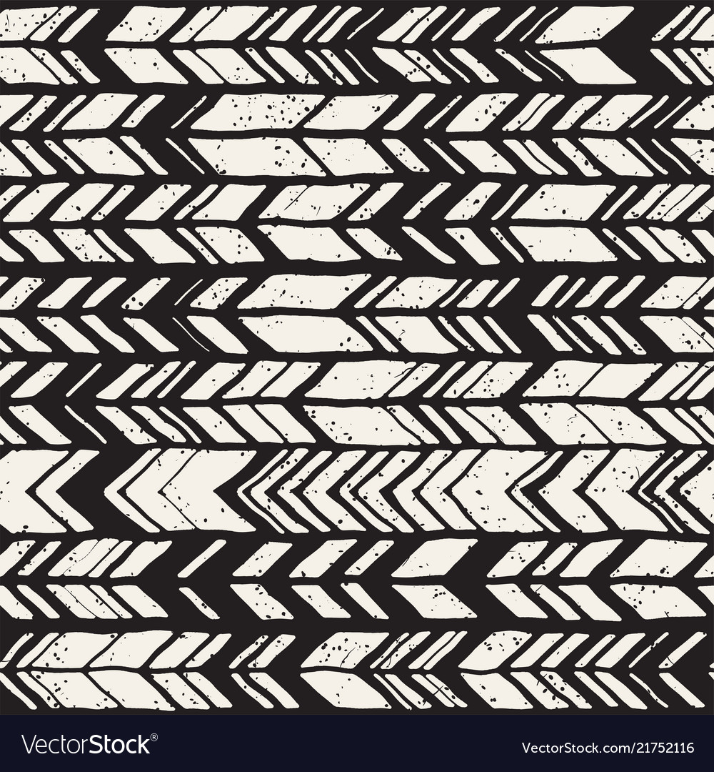 Seamless hand drawn style chevron pattern Vector Image