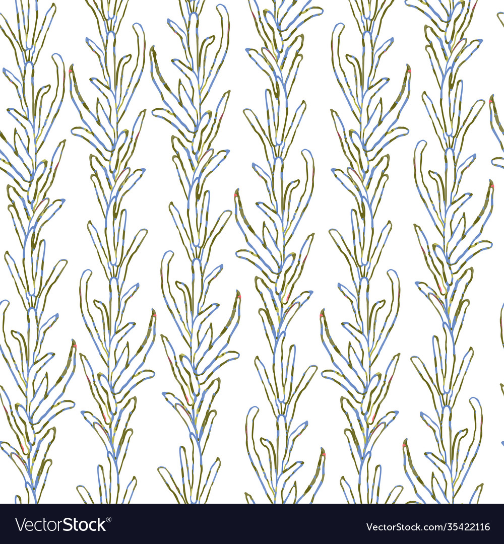 Seamless pattern with plants Royalty Free Vector Image