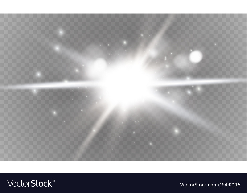 Star on a transparent backgroundlight effect Vector Image