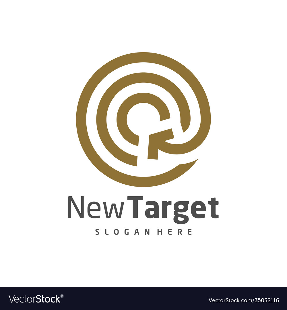 Target logo template creative design Royalty Free Vector