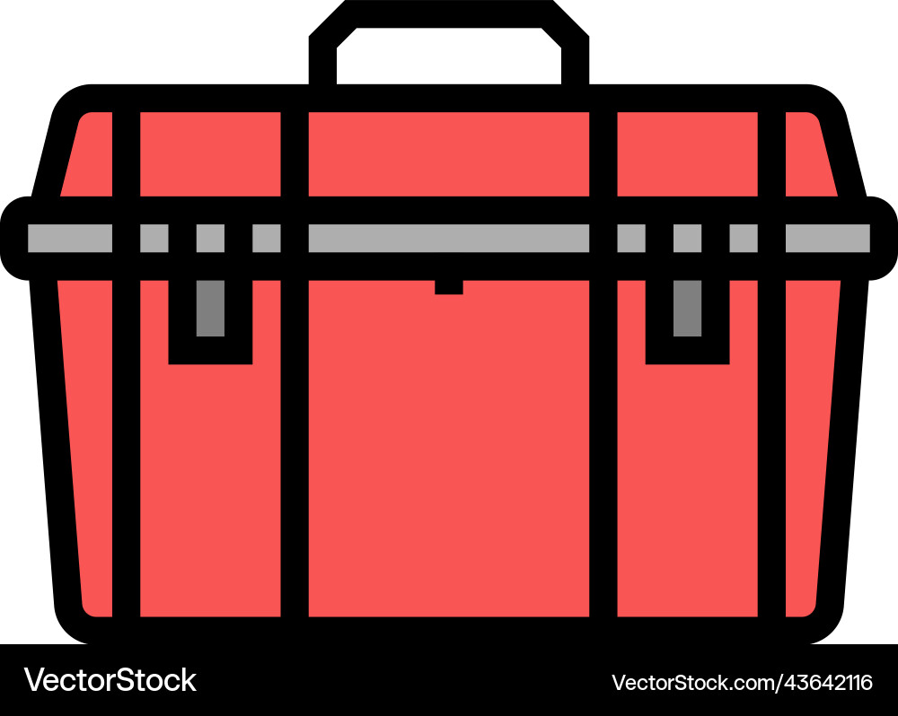 Toolbox tool repair color icon Royalty Free Vector Image