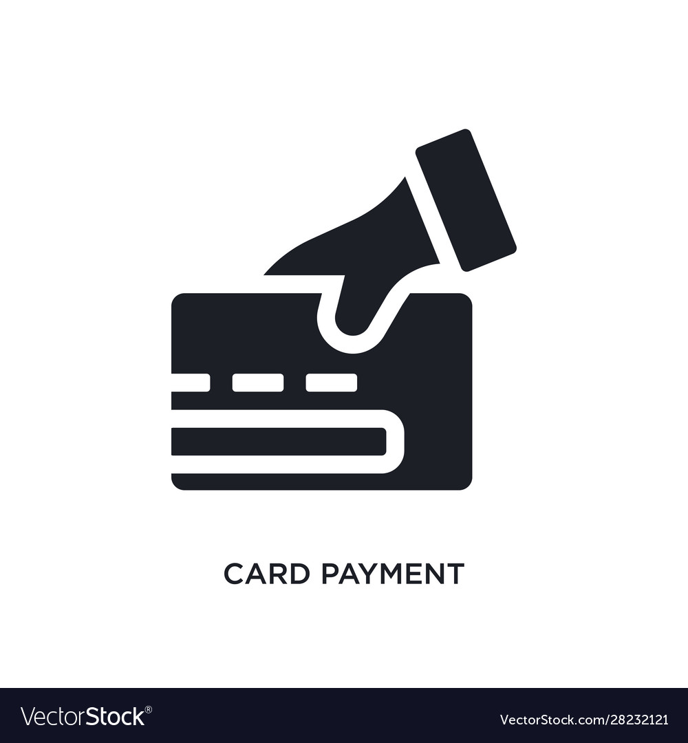 Black card payment isolated icon simple element Vector Image