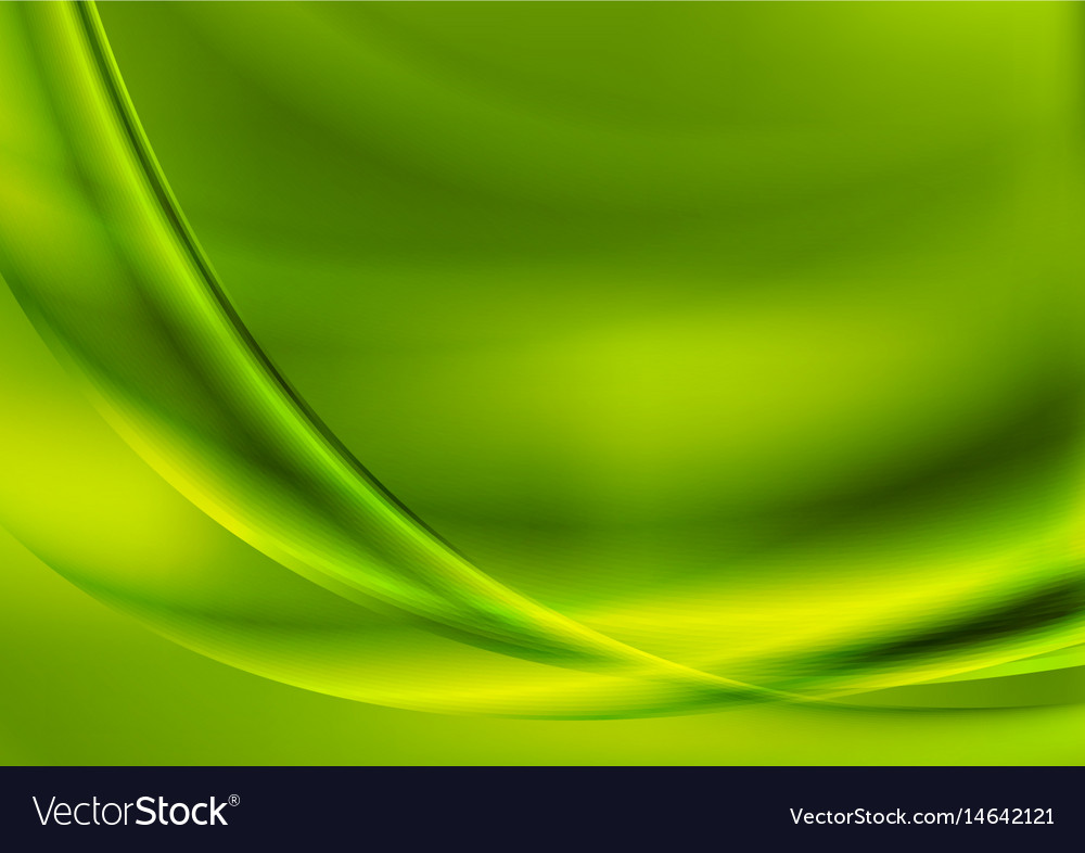 Bright abstract green smooth waves background Vector Image Bright abstract green smooth waves background Vector Image