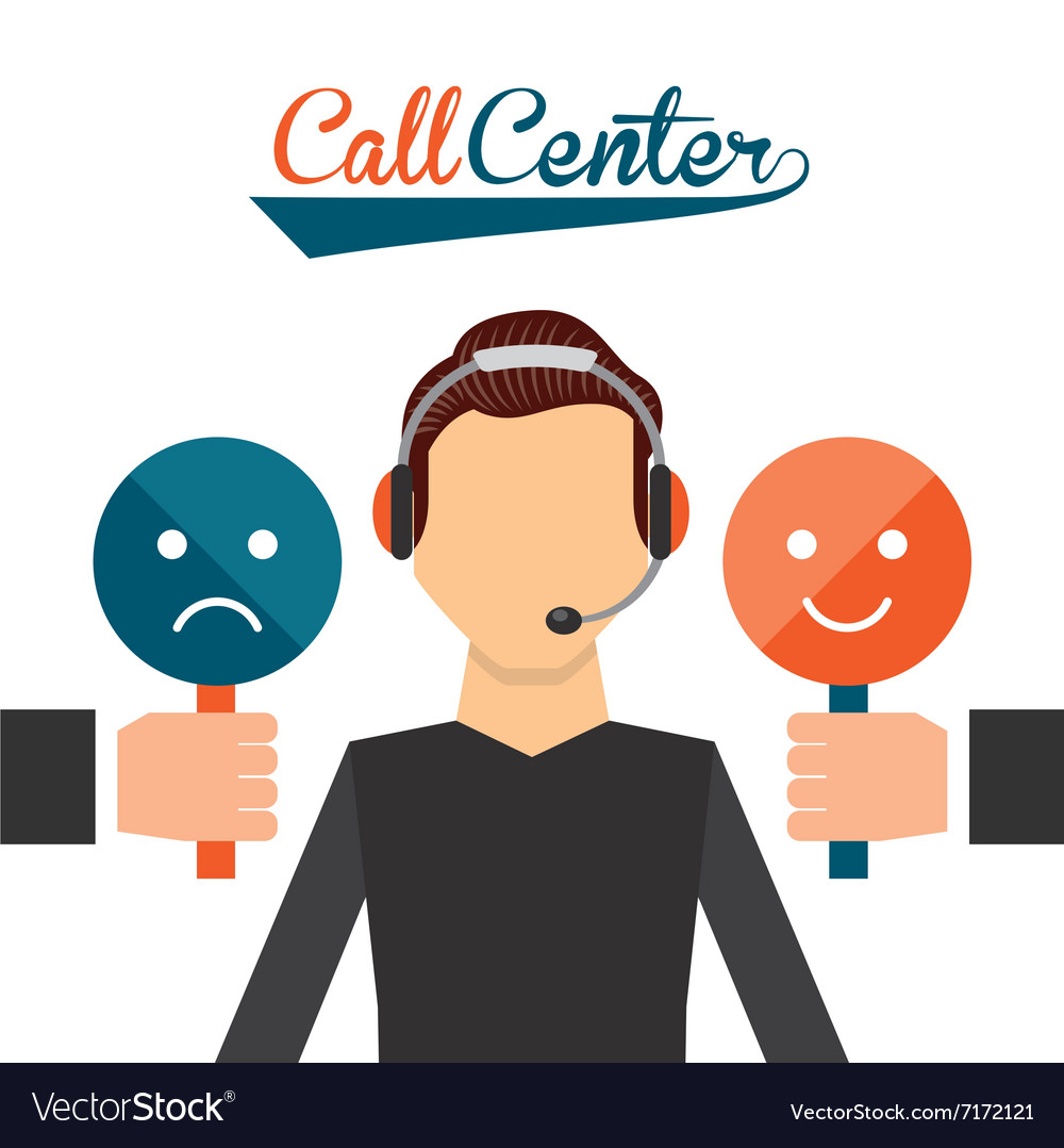 Call center design Royalty Free Vector Image - VectorStock