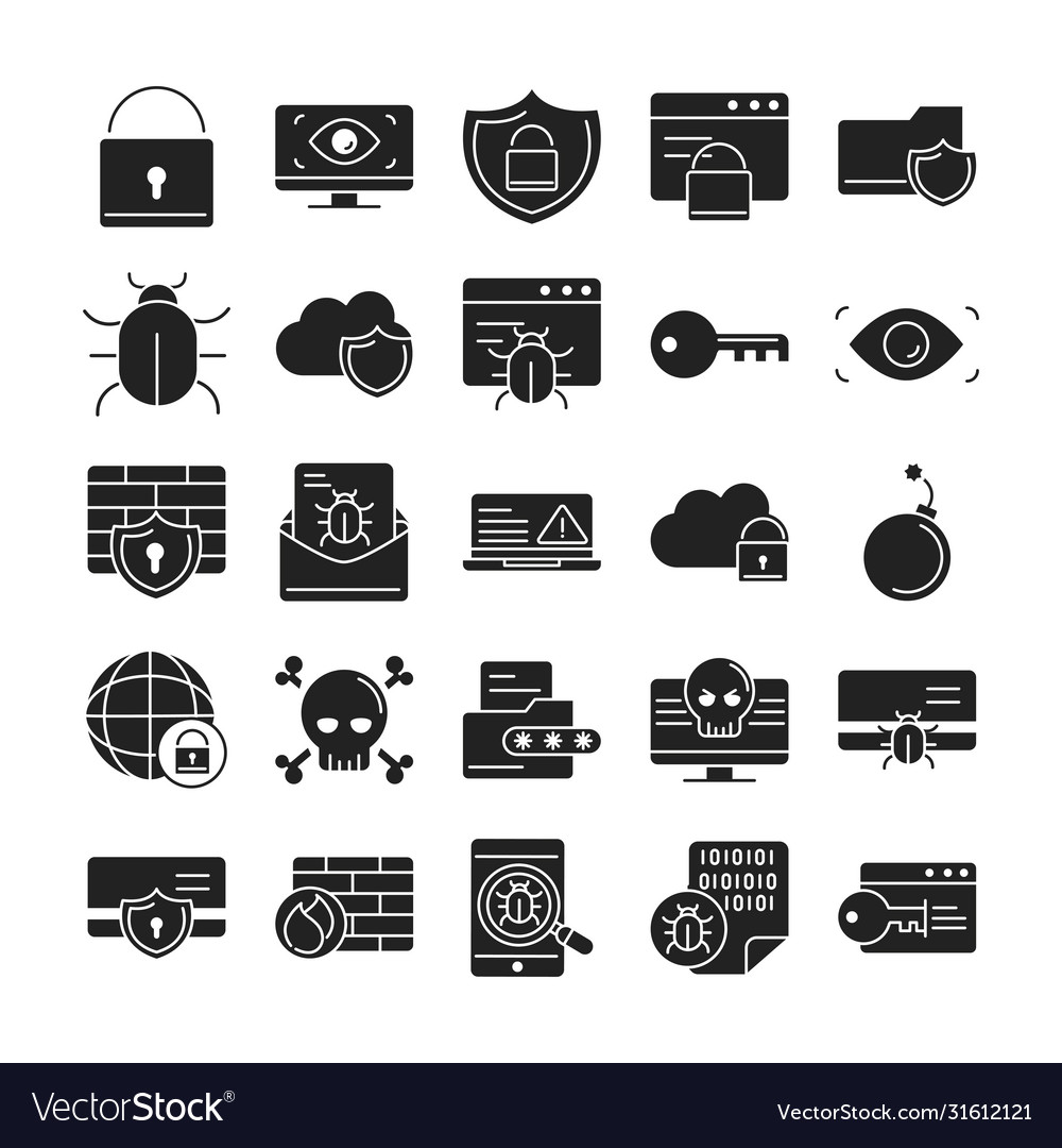 Cyber security and information or network Vector Image