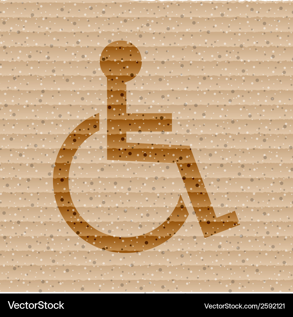 Disabled flat modern web button and space for your