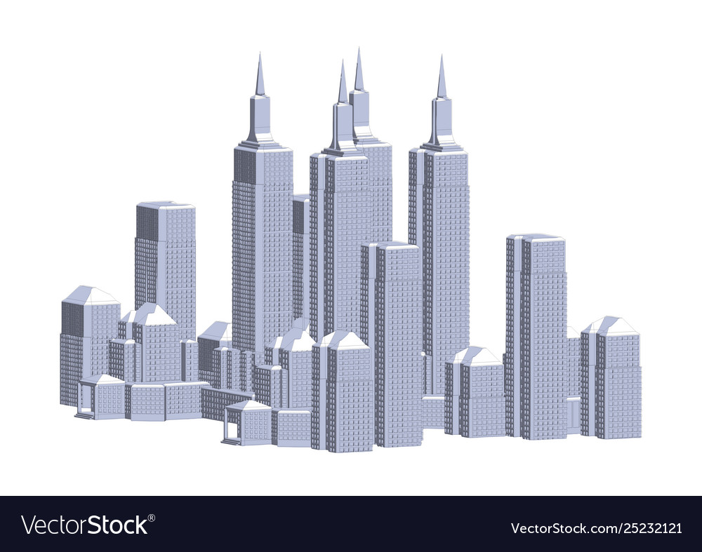 Frame gray buildings Royalty Free Vector Image