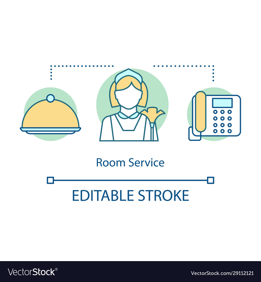 Room service concept icon Royalty Free Vector Image