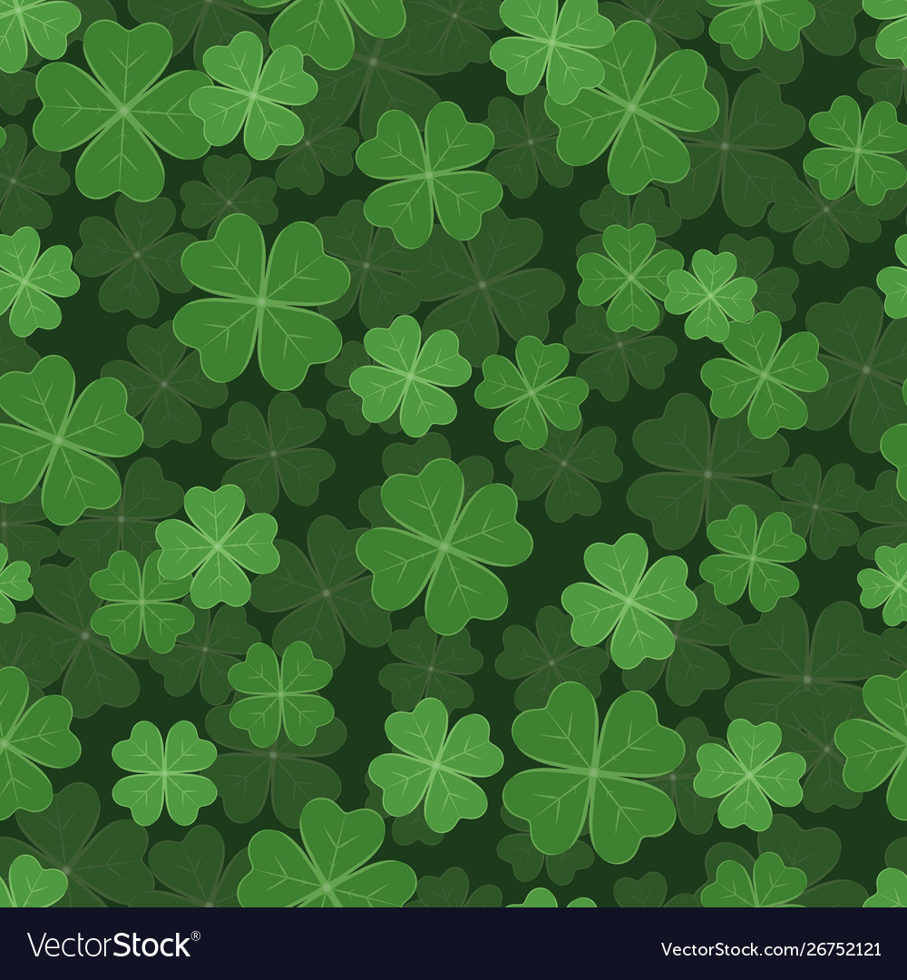 Seamless pattern with clover Royalty Free Vector Image