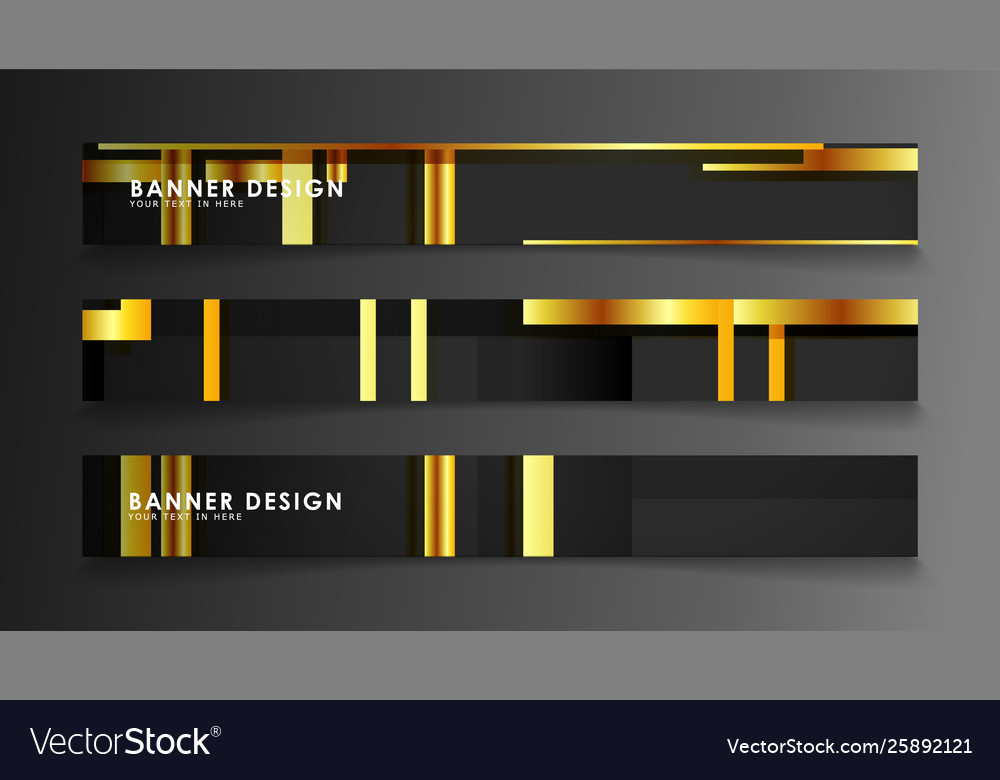 Set a banner with a rectangular background Vector Image