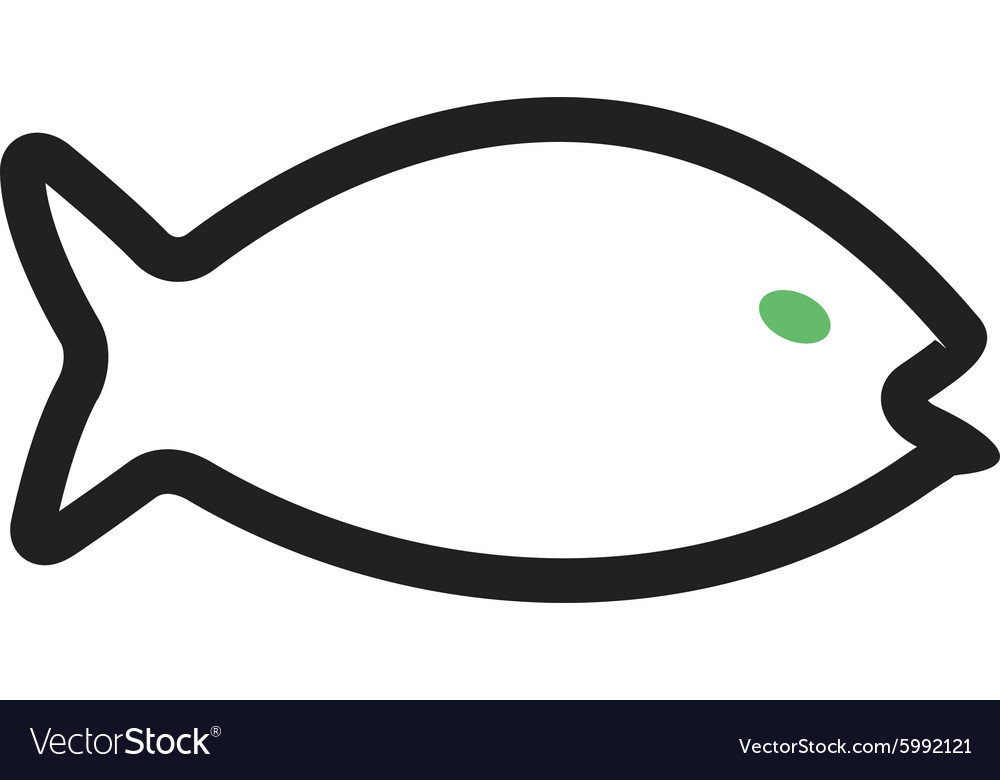 Single fish Royalty Free Vector Image - VectorStock
