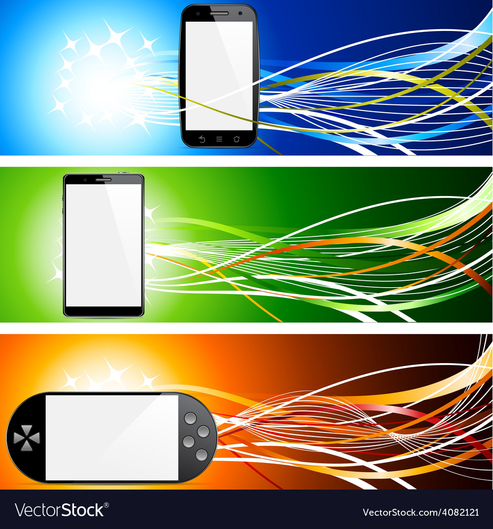 Smartphone banners Royalty Free Vector Image - VectorStock