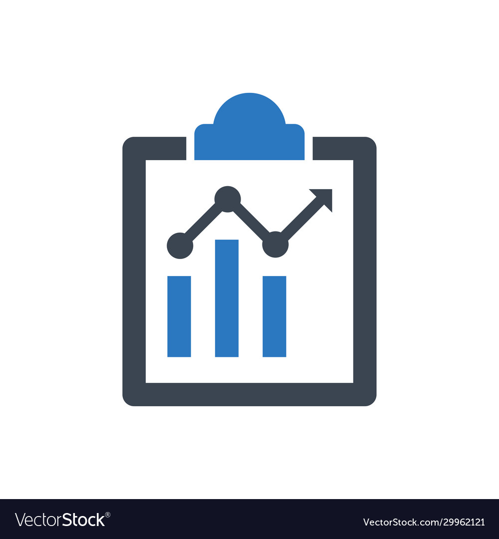 Statistics report icon Royalty Free Vector Image
