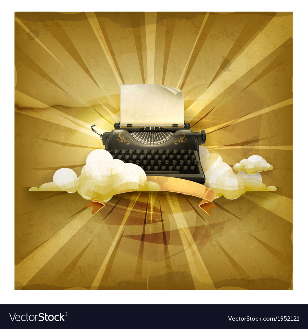 Typewriter old style background Royalty Free Vector Image