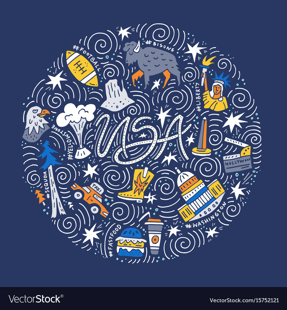 Usa concept Royalty Free Vector Image - VectorStock