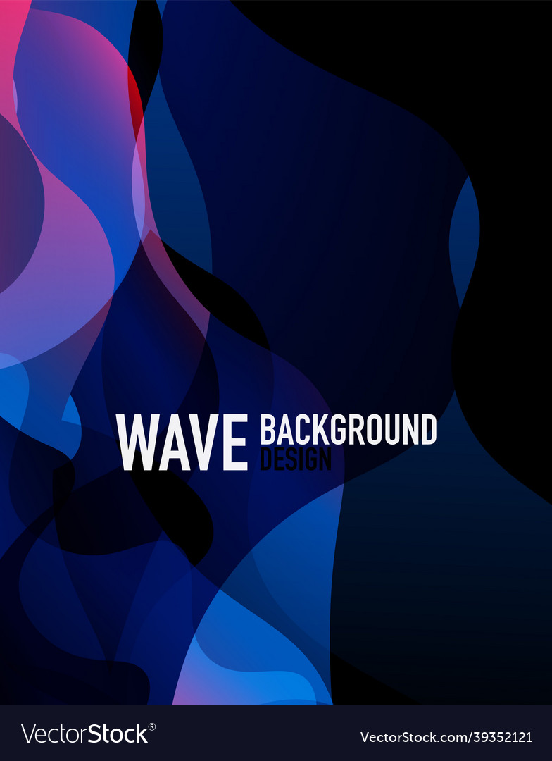 Vertical fluid gradient wave abstract background Vector Image