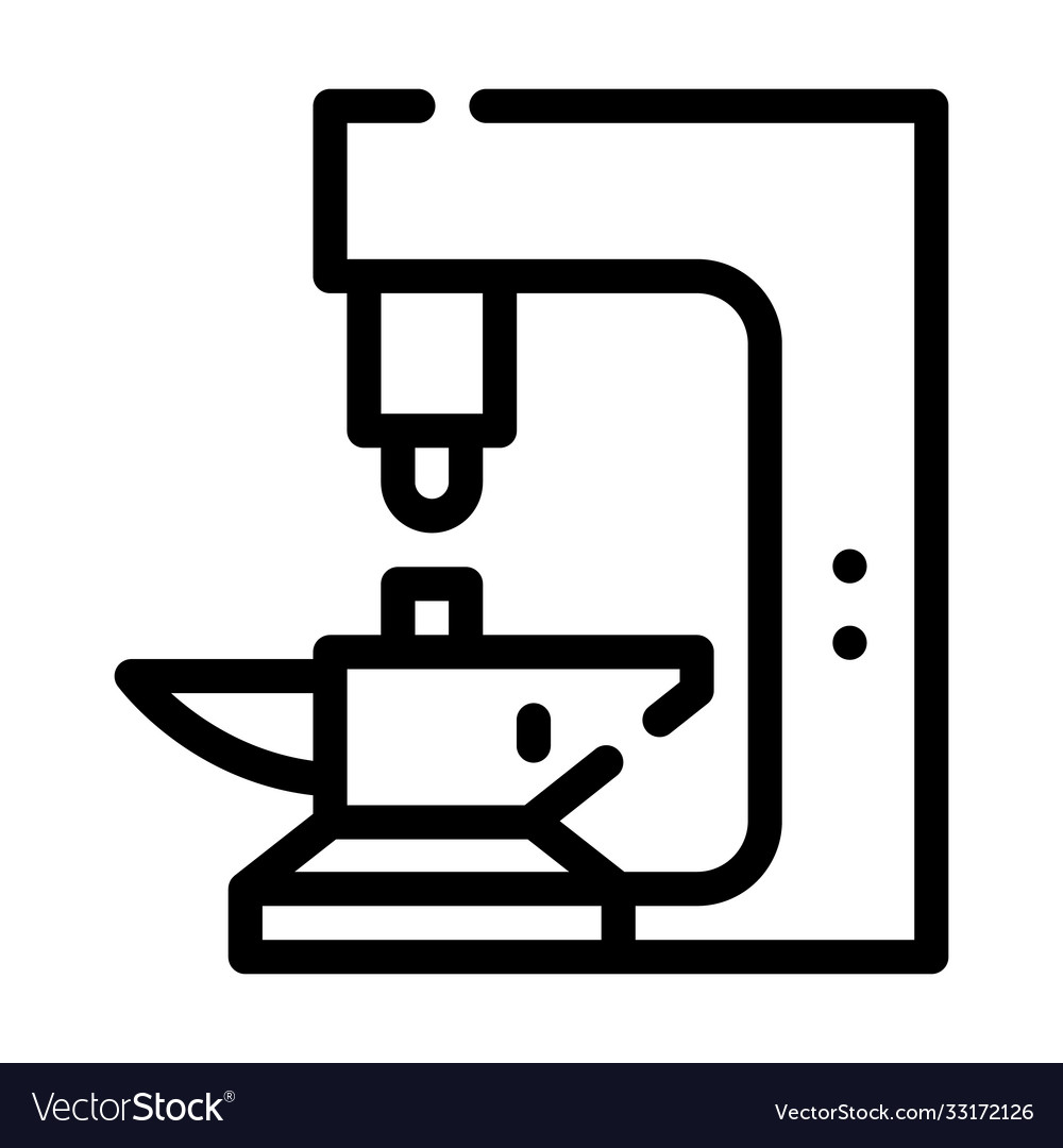 Automatic forge line icon isolated Royalty Free Vector Image