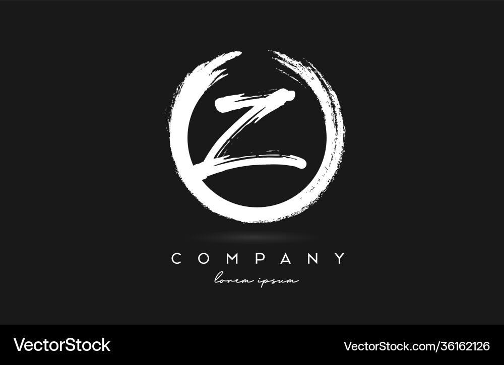 Black and white z alphabet letter logo icon Vector Image