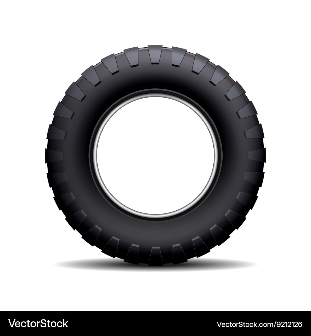 Car tire isolated on white background Royalty Free Vector