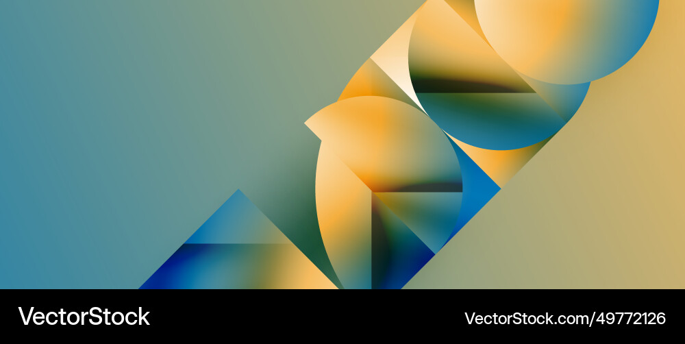 Essence of minimalism - metallic circles and Vector Image