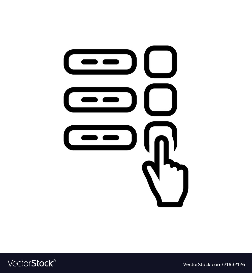 Finger poll Royalty Free Vector Image - VectorStock