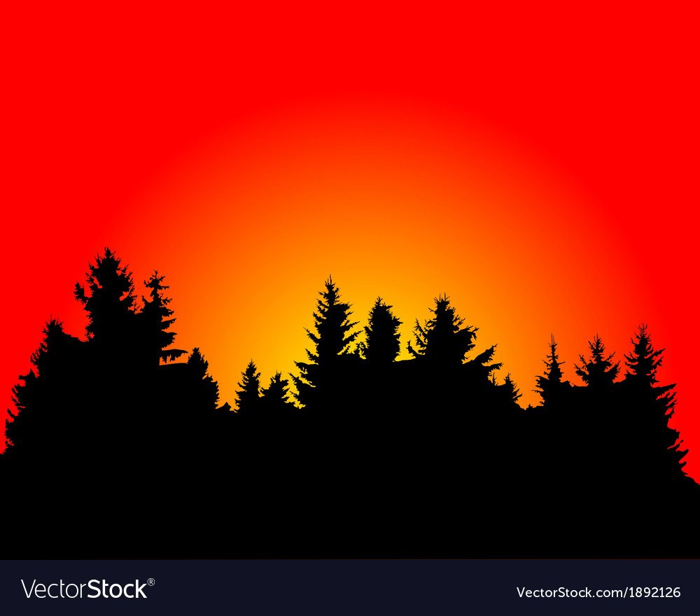 Forest fire Royalty Free Vector Image - VectorStock