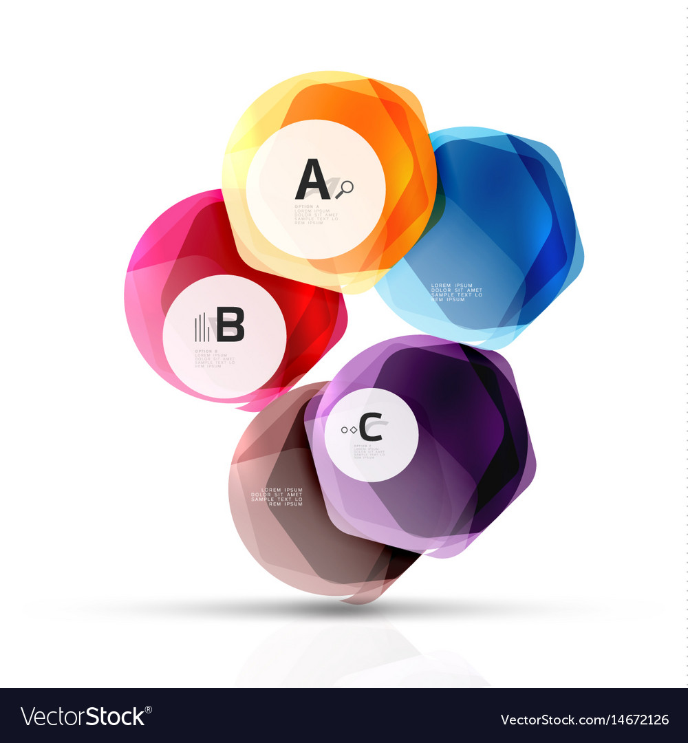 Geometrical hexagon aqua elements Royalty Free Vector Image