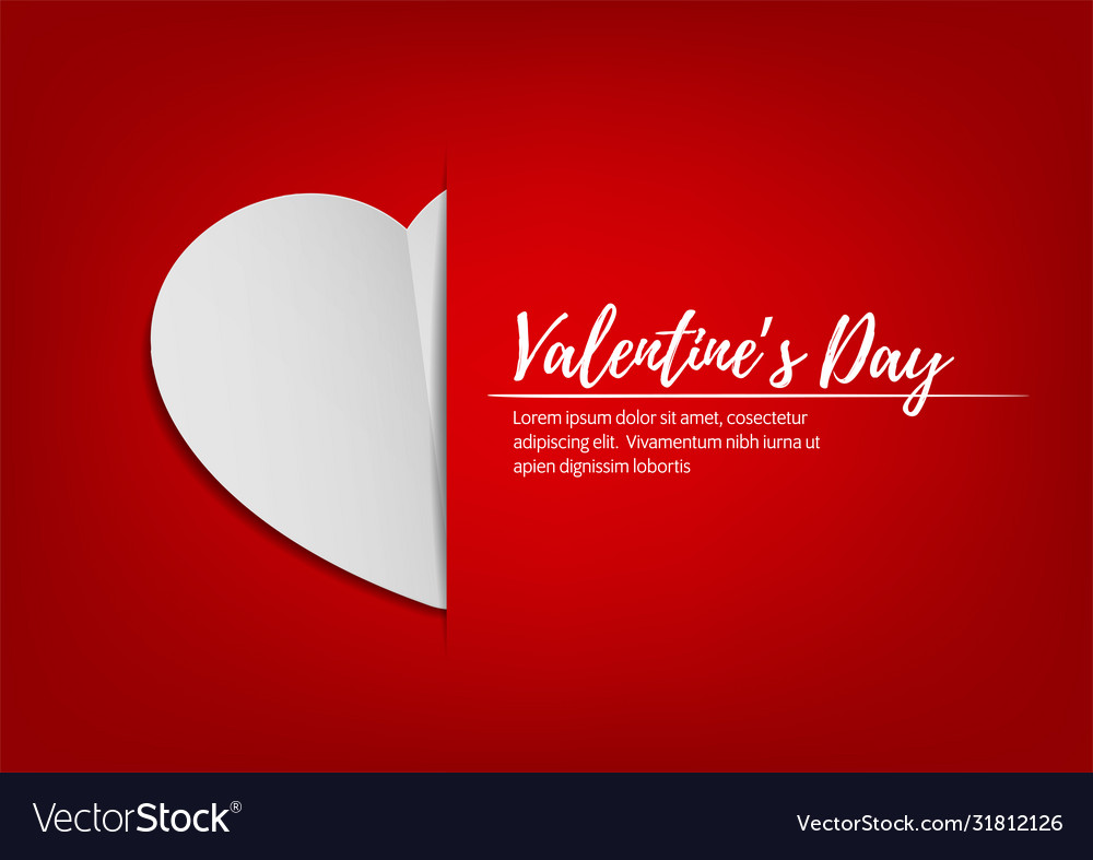 Happy Valentines Day Banner Design Royalty Free Vector Image
