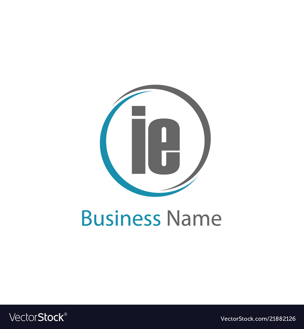 Initial letter ie logo template design Royalty Free Vector