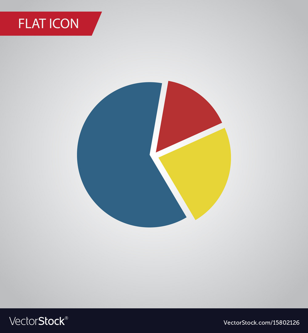 Isolated pie bar flat icon graph element Vector Image